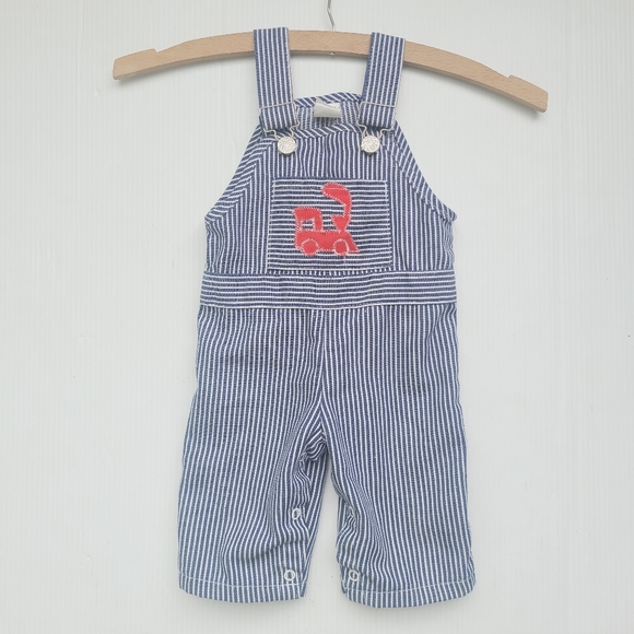 Vintage | Bottoms | Vintage Train Engineer Blue Pinstripe Bib Overalls ...